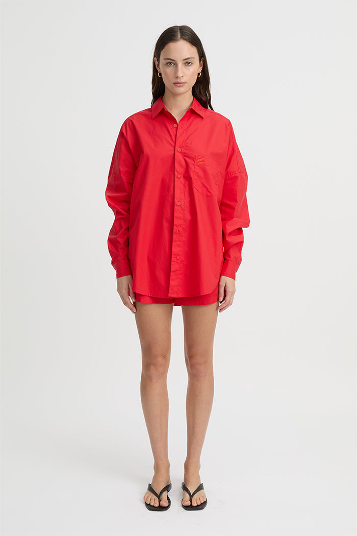 Rachel Shirt Red – Blanca Studio